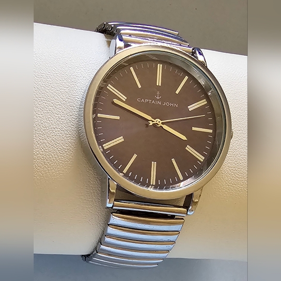 Captain John | Accessories | Captain John Mens Watch Blue Dial Silver ...
